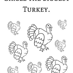 3 Printable Thanksgiving Activity Pages - Etsy