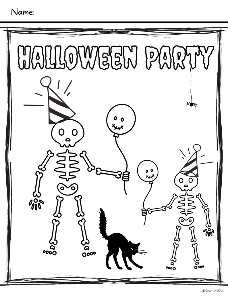 Printable Halloween Coloring Pages 8-count - Etsy