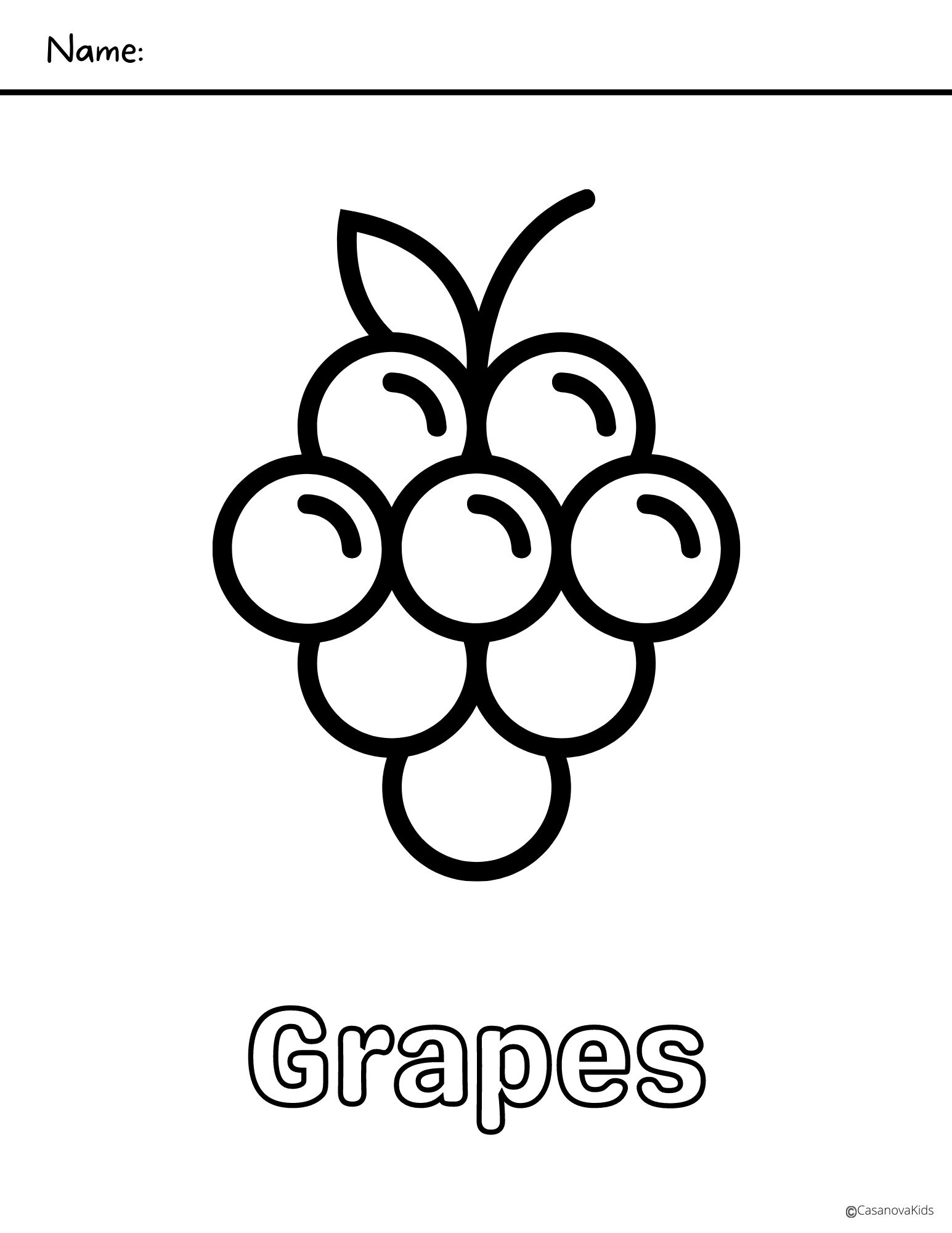 Printable Fruit Coloring Pages 10-count - Etsy