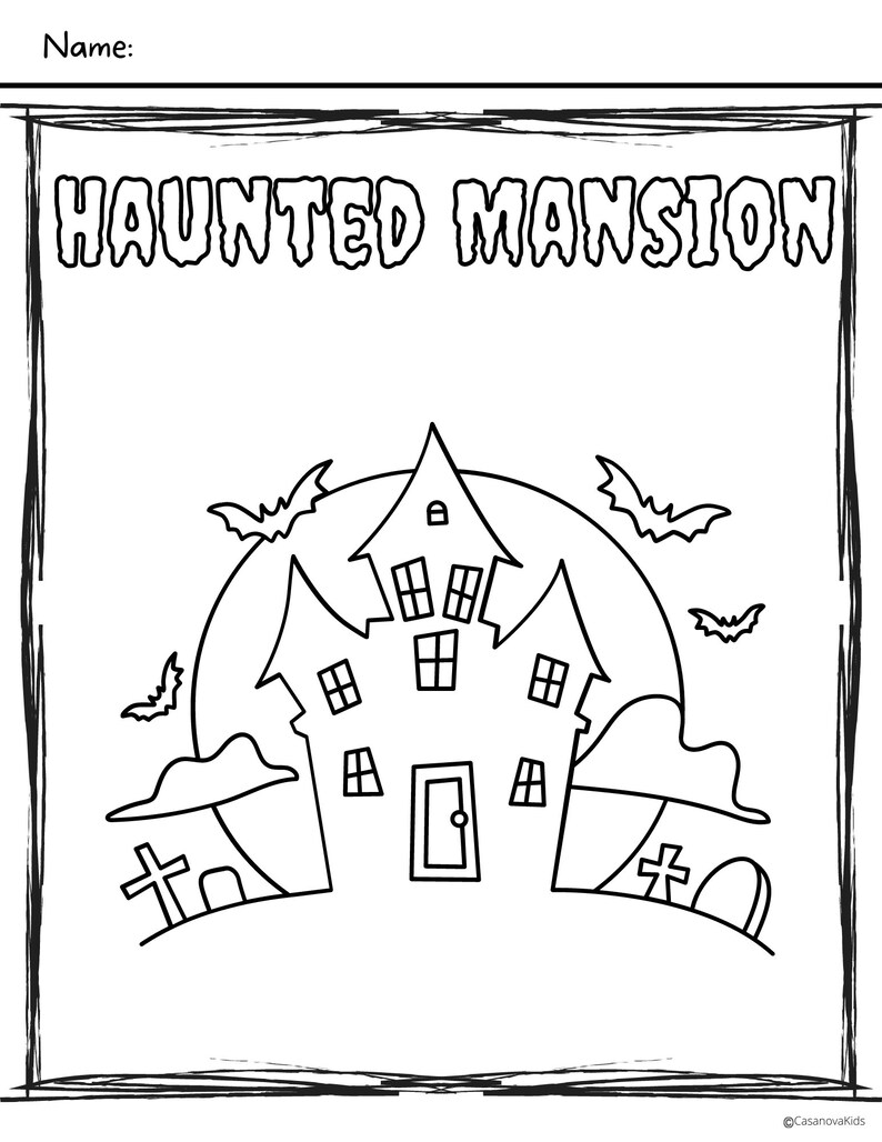 Printable Halloween Coloring Pages 8-count - Etsy