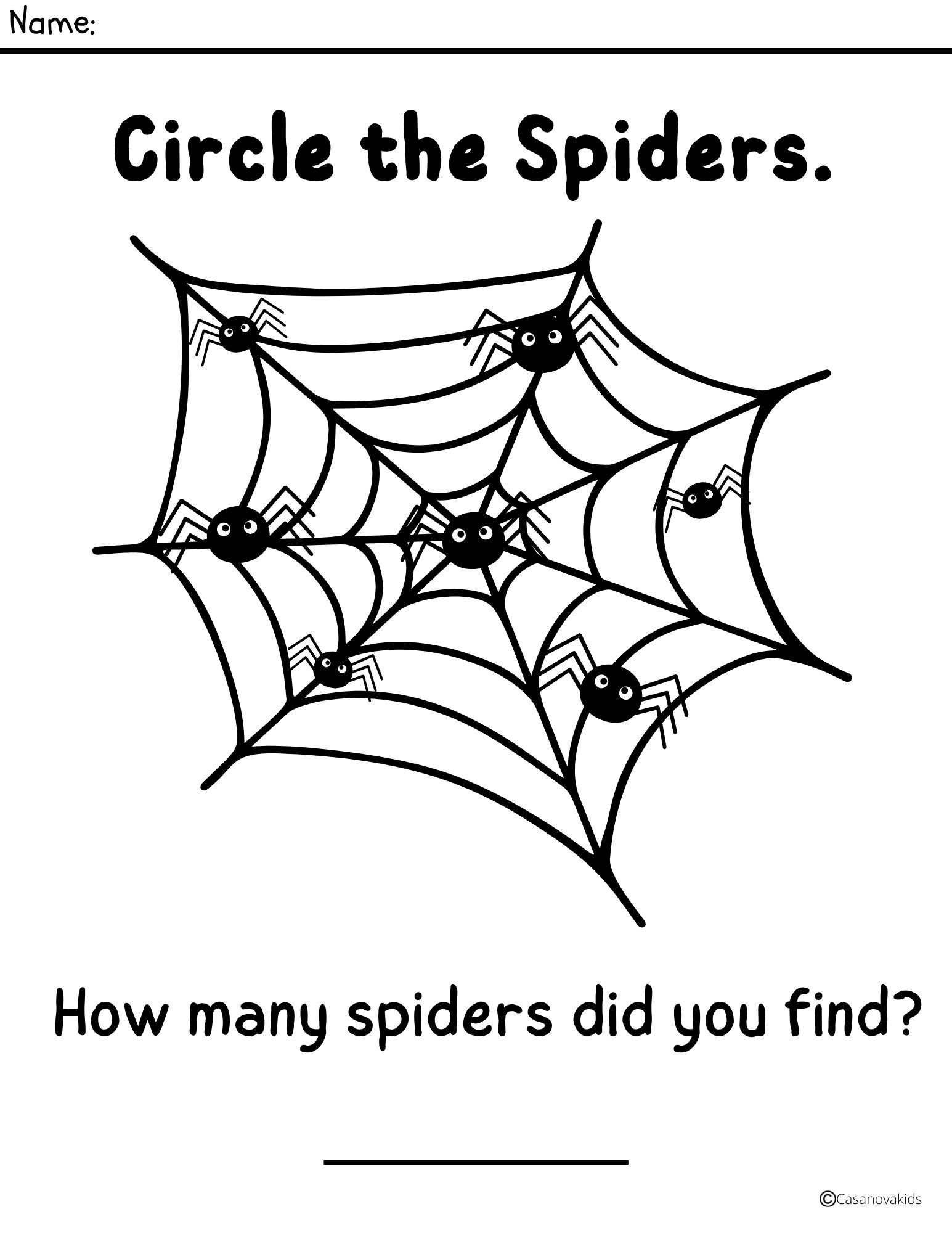 3 Printable Halloween Spider Activity Packet - Etsy