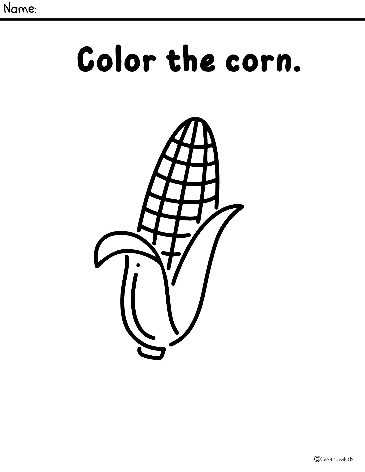 3 Printable Fall Corn Activity Pages - Etsy