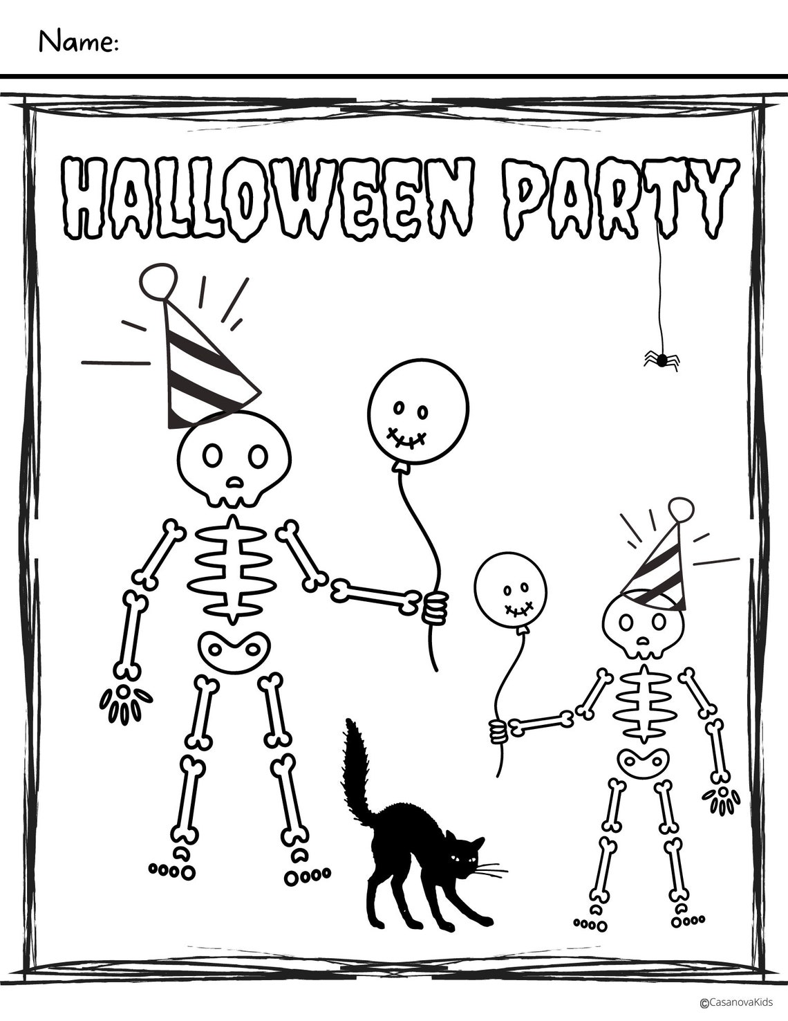 8 Printable Halloween Coloring Pages 4 Halloween Activity Pages total ...