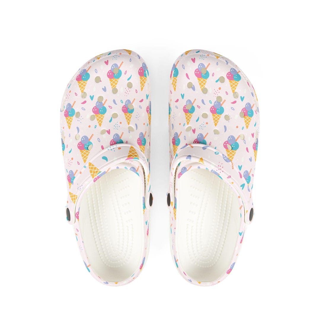 Cute Ice Cream Cones Unisex EVA Foam Clogs Summer Beach Pool Shoes ...