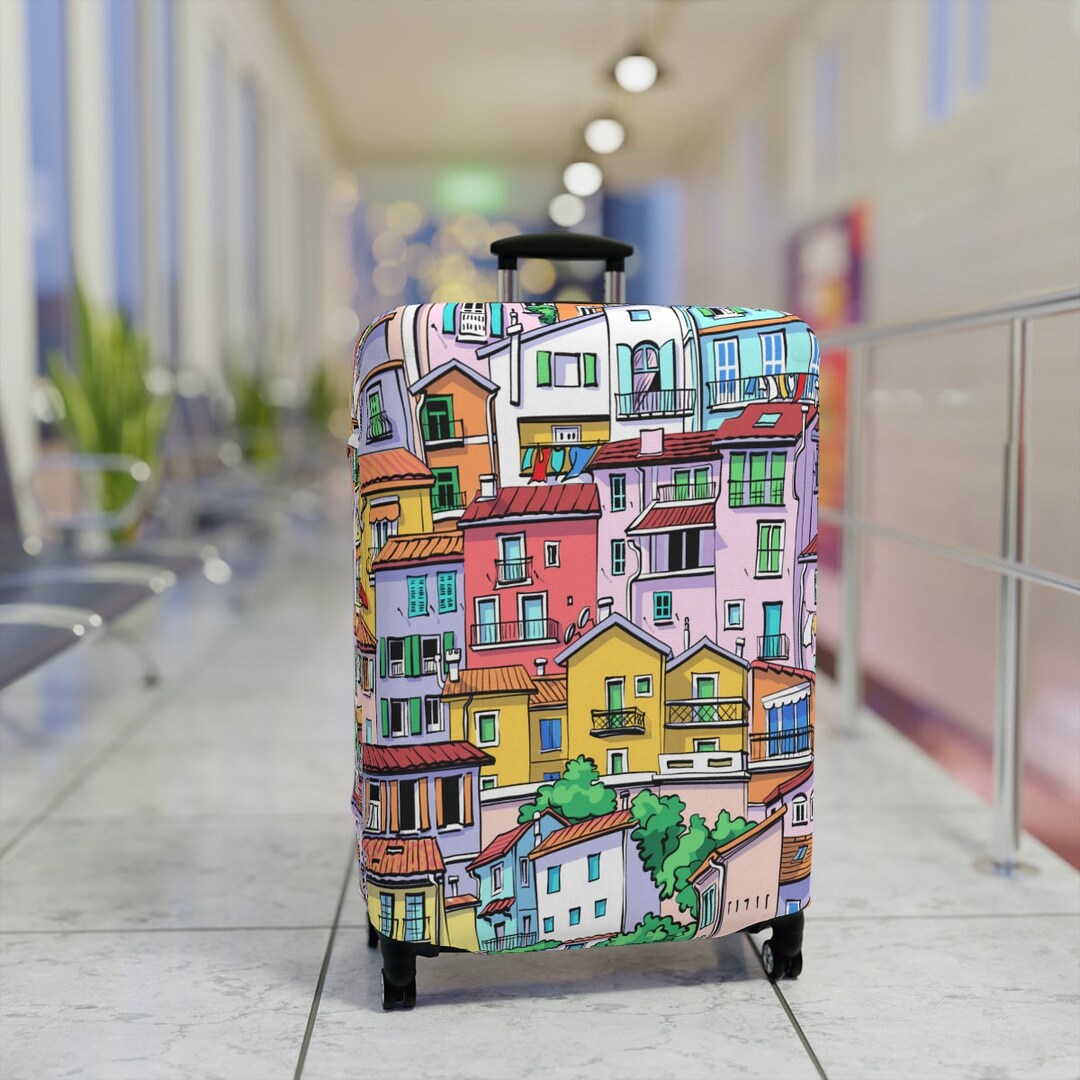 Luggage Cover Menton Old Town France Custom Print Luggage - Etsy