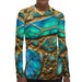 Turquoise Opal Stone Women's Rash Guard | Ladies Athletic Shirt | Yoga ...