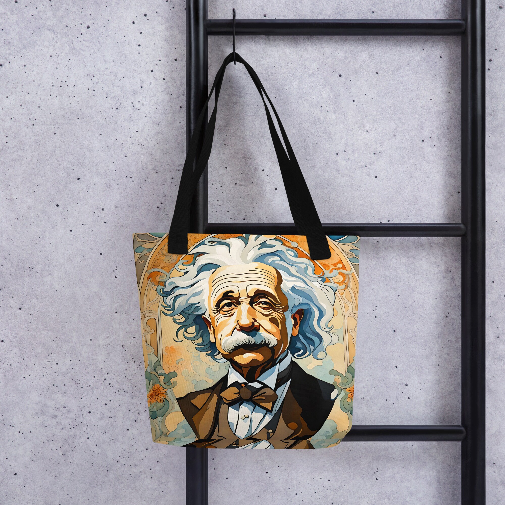 Einstein Tote Bag Albert Einstein Carryall Science Gift Original Art ...