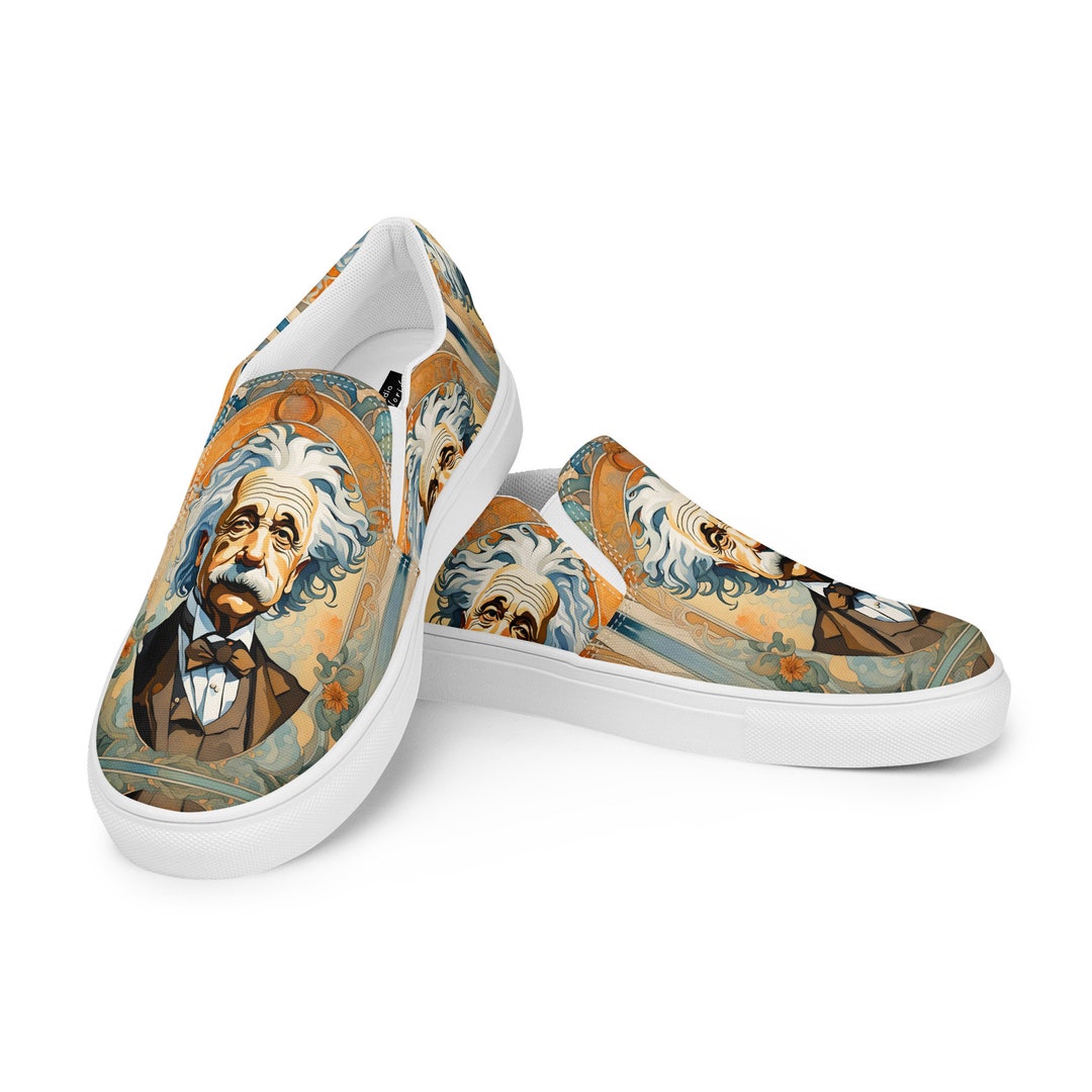 Einstein Women’s Canvas Shoes | Genius Slip-ons | Vans Style Sneakers ...