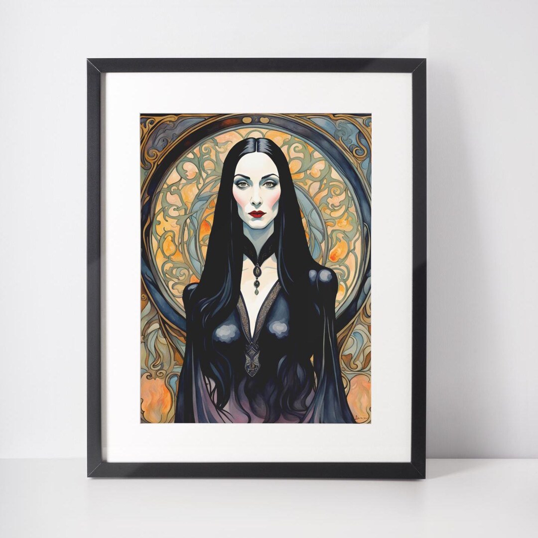 Morticia Addams Giclee | Fine Art Print | Classic TV | Portrait ...