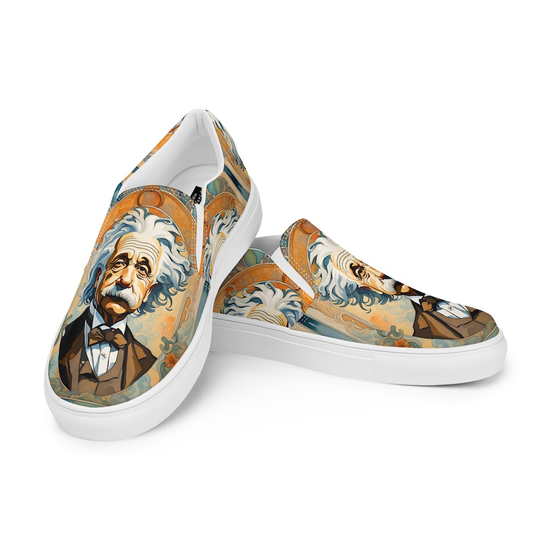 Einstein Men's Canvas Shoes | Science | Art | Slip-ons | Vans Style ...