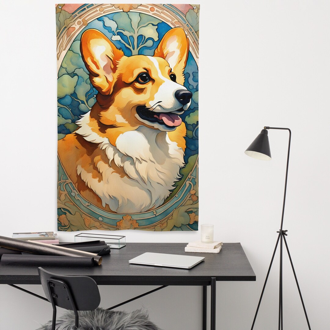 Corgi Flag Corgi Wall Hanging Corgi Gift Welsh Corgi Banner Original ...