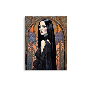 Morticia Addams Giclee | Fine Art Print | Classic TV | Portrait ...