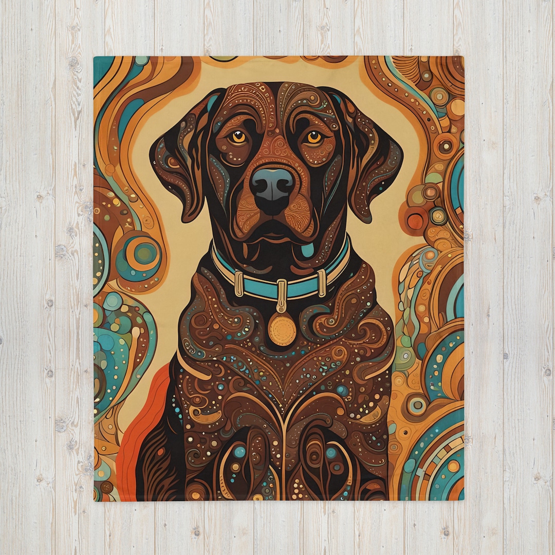 Chocolate Lab Throw Blanket | Labrador Retriever | Dog Gift | Original ...