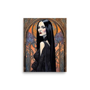 Morticia Addams Giclee | Fine Art Print | Classic TV | Portrait ...