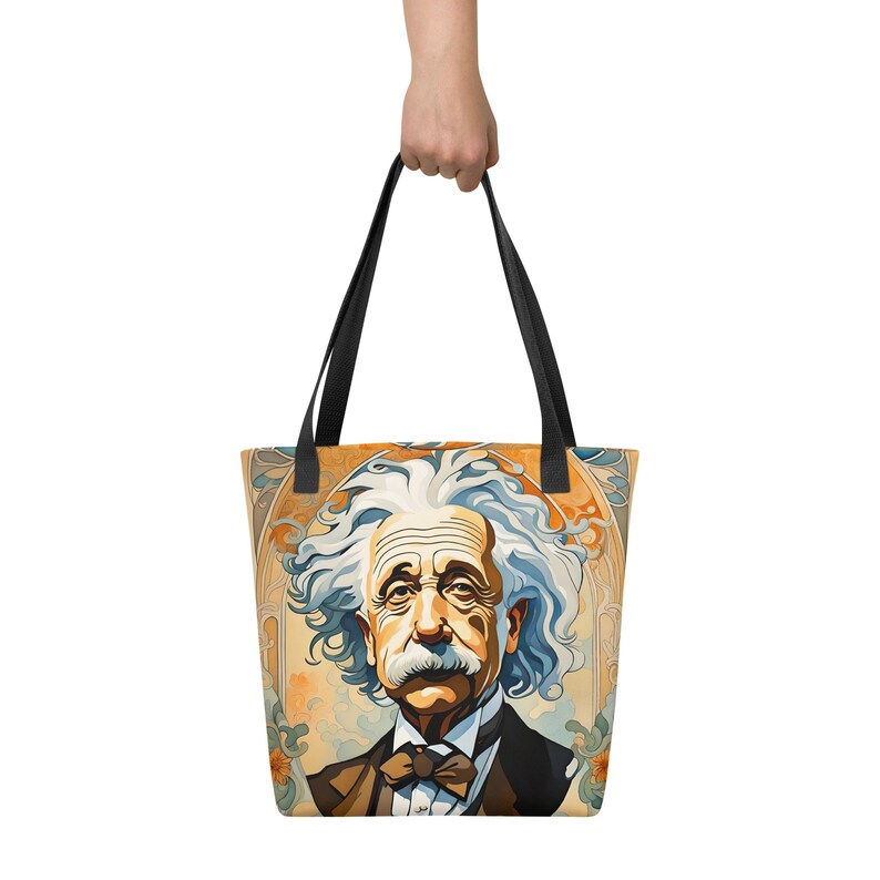 Einstein Tote Bag Albert Einstein Carryall Science Gift Original Art ...