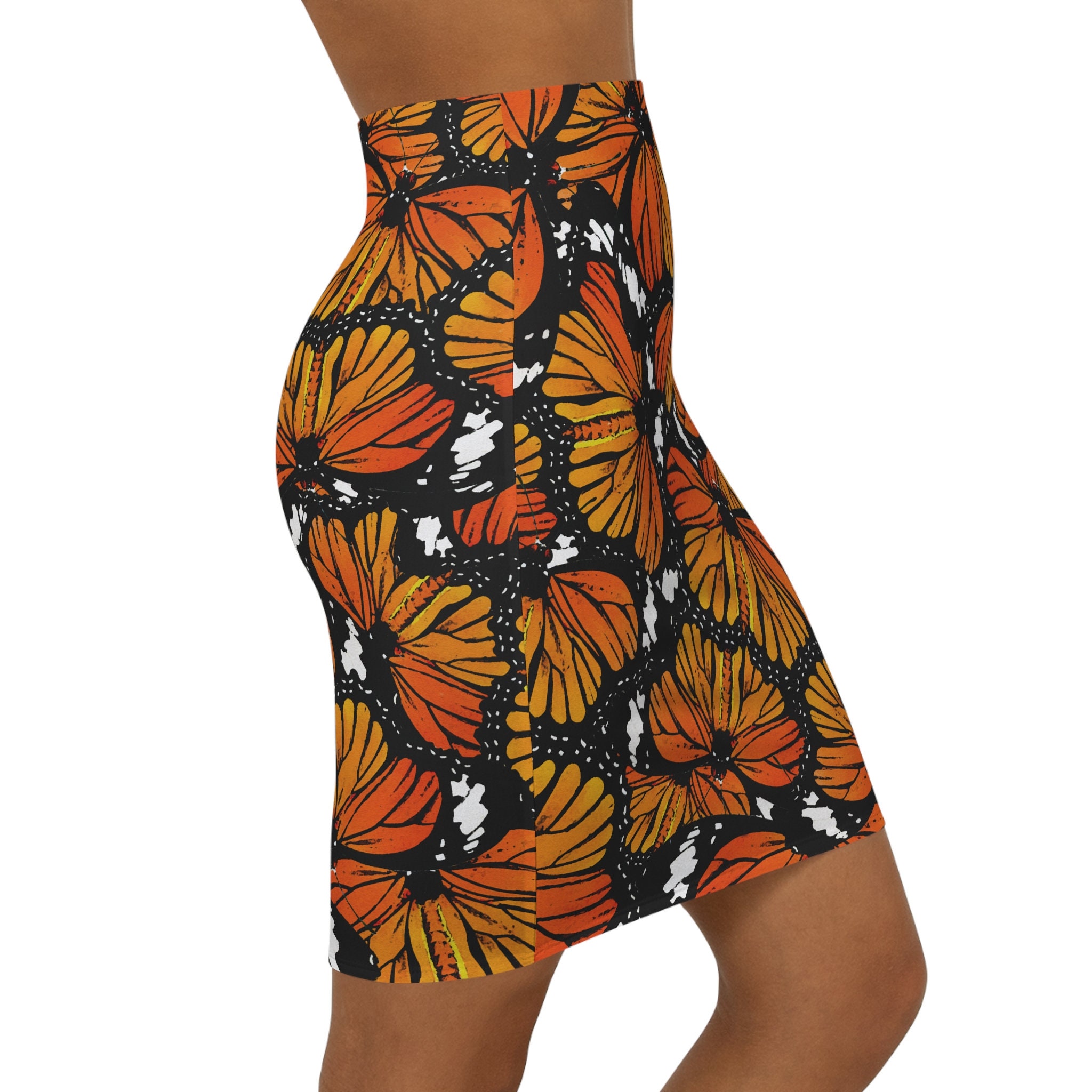 Women's Monarch Butterfly Mini Skirt / Comfortable / Spandex / Travel ...