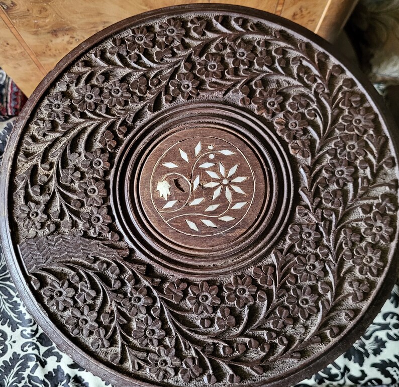 Indian Carved Table - Etsy