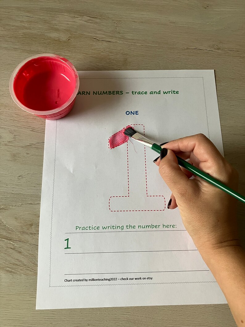 Trace and Write Numbers - Etsy