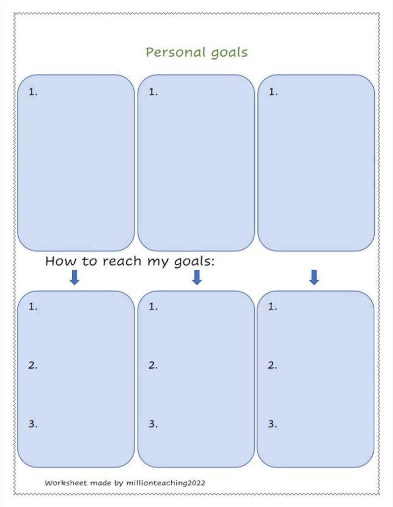 Printable Planner for Goals, Printable, Goals, Tracker, Printable ...