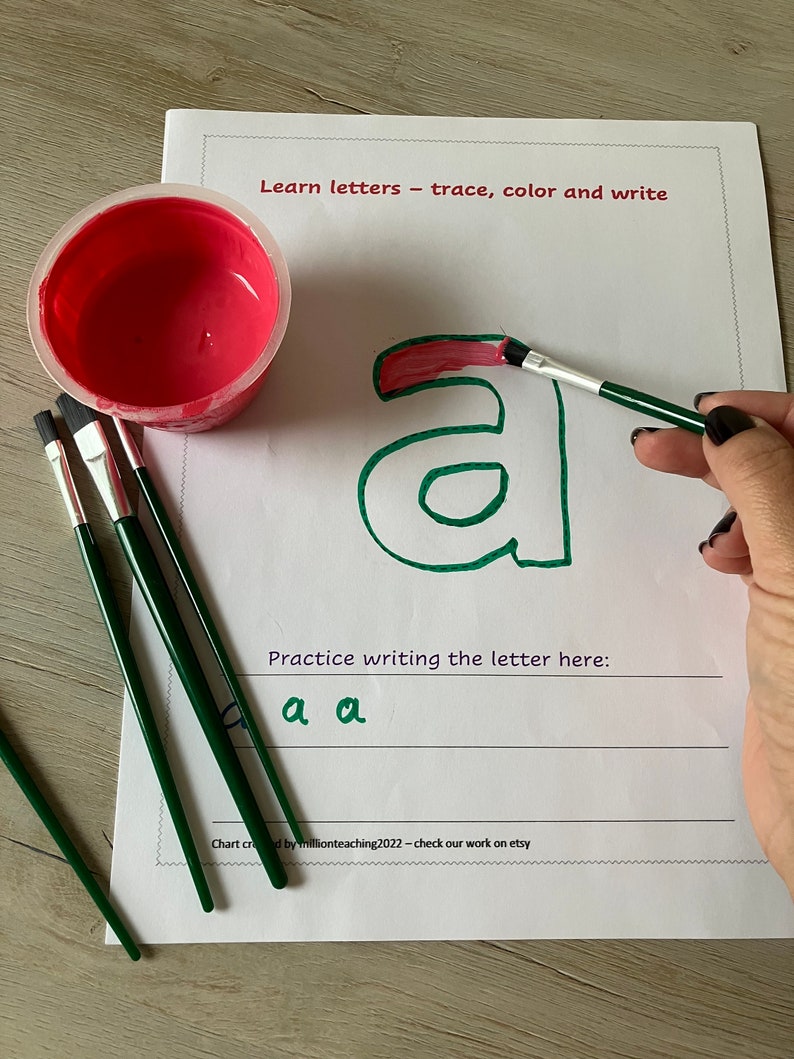 26 Pages Lowercase Letters for Kindergarten, Preschool, Trace Letters ...