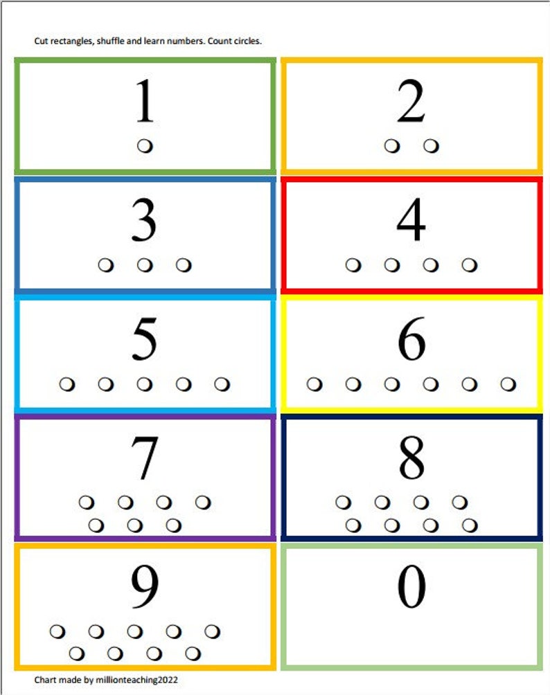 Kindergarten Numbers, Flash Card Numbers, Kindergarten Math Worksheet ...