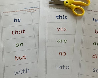 Printable Kindergarten Sight Word Activity - Etsy