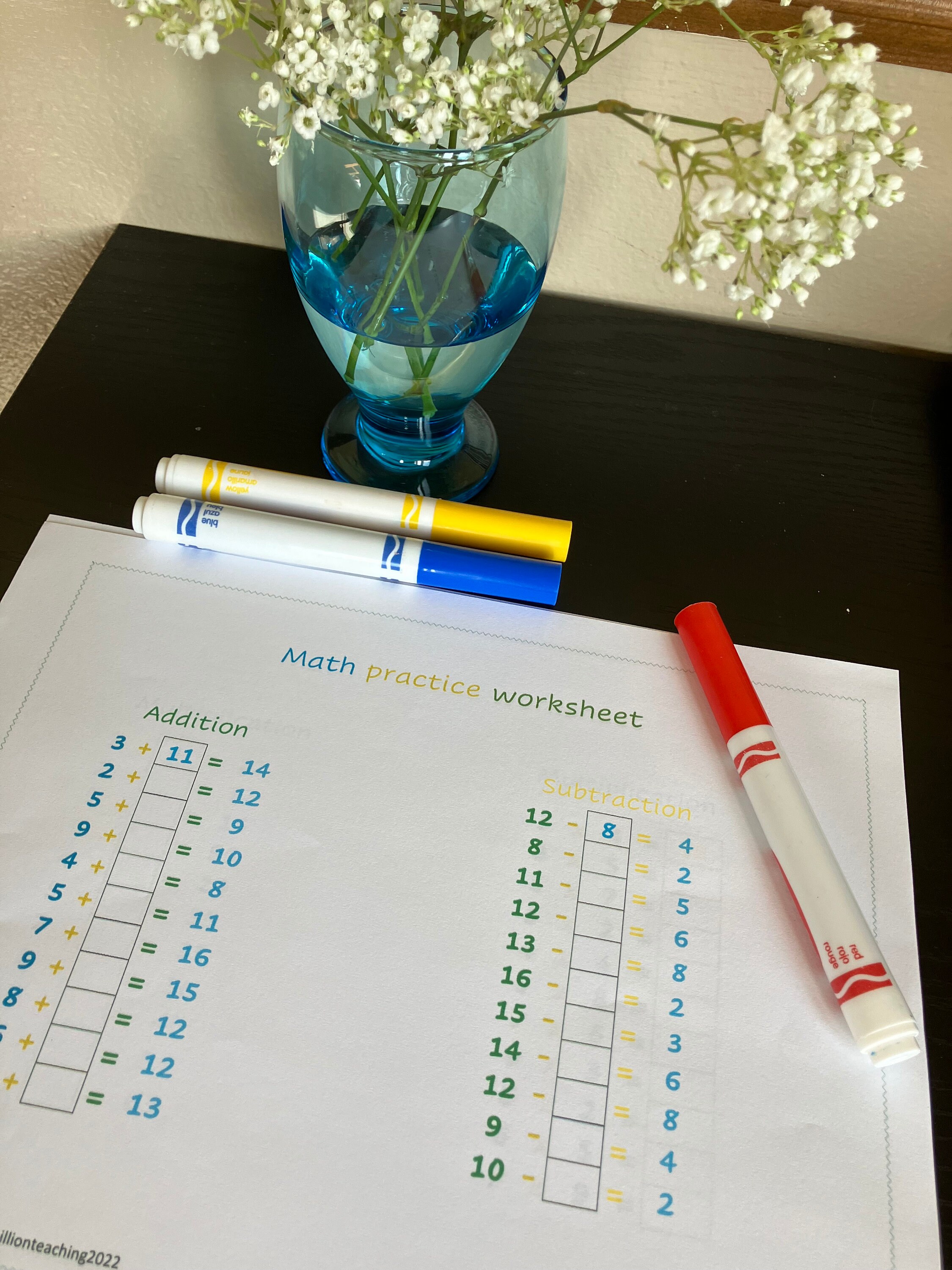 Printable Addition and Subtraction, Kindergarten Math Addition ...