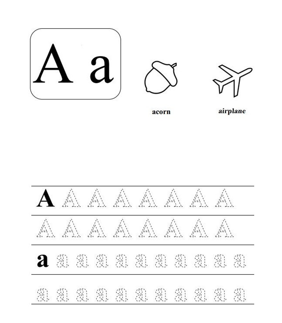 26 PAGES ALPHABET for Kindergarten, Kindergarten Letters, Trace ...