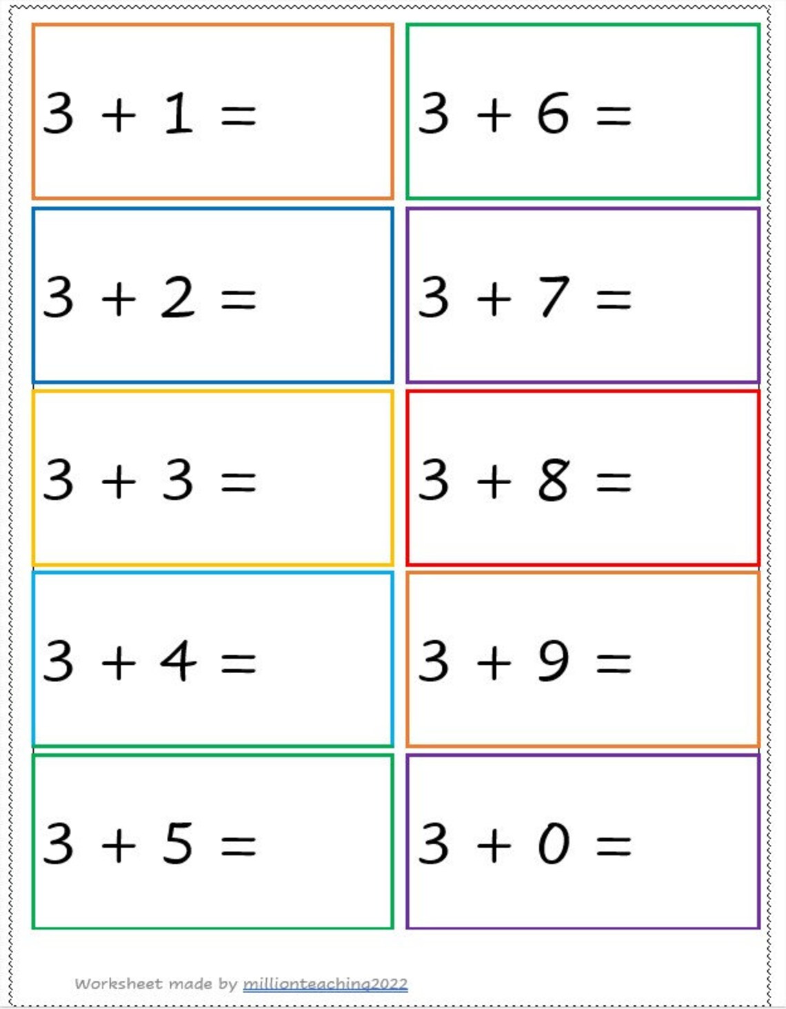 Kindergarten Addition and Subtraction,math Printable, Addition ...