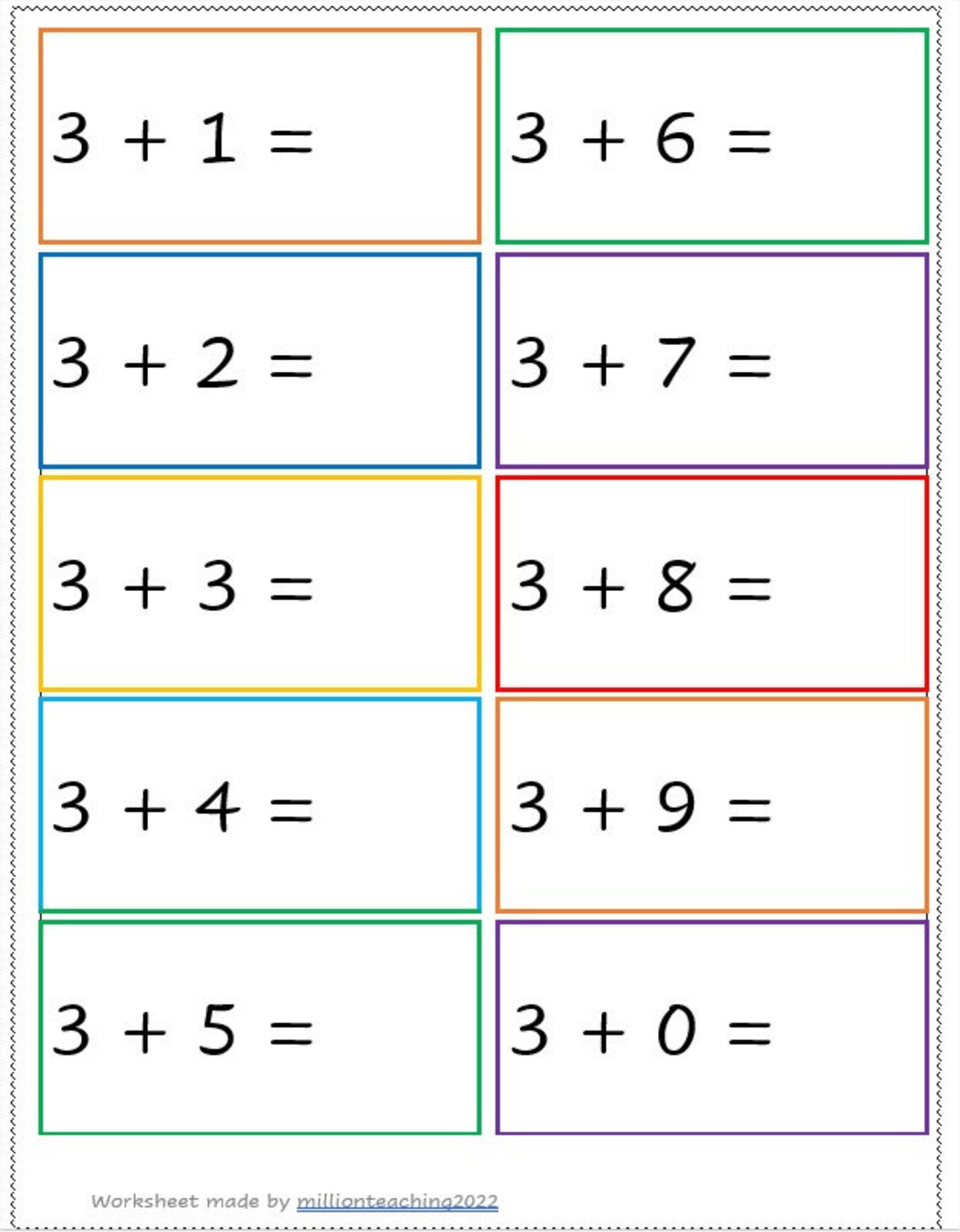 Kindergarten Addition and Subtraction,math Printable, Addition ...
