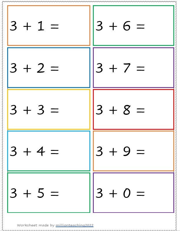 Kindergarten Addition and Subtraction,math Printable, Addition ...