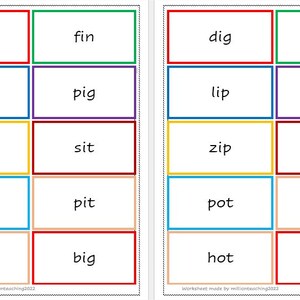 Kindergarten Printable CVC Words, CVC Words, CVC Worksheet ...
