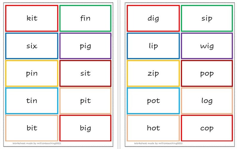 Kindergarten Printable CVC Words, CVC Words, CVC Worksheet ...