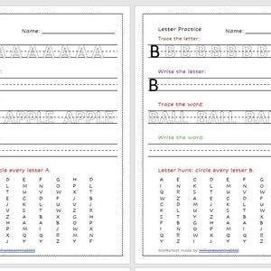 Kindergarten Alphabet Uppercase Letters, Kindergarten Printable ...