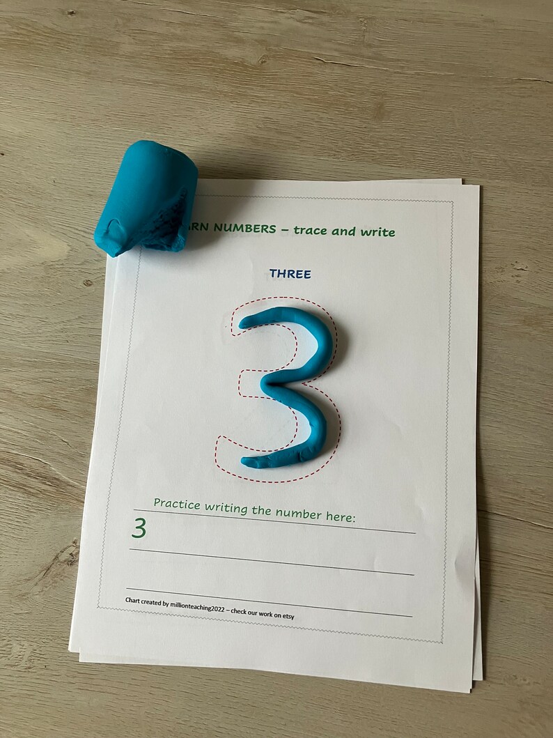 Trace and Write Numbers - Etsy
