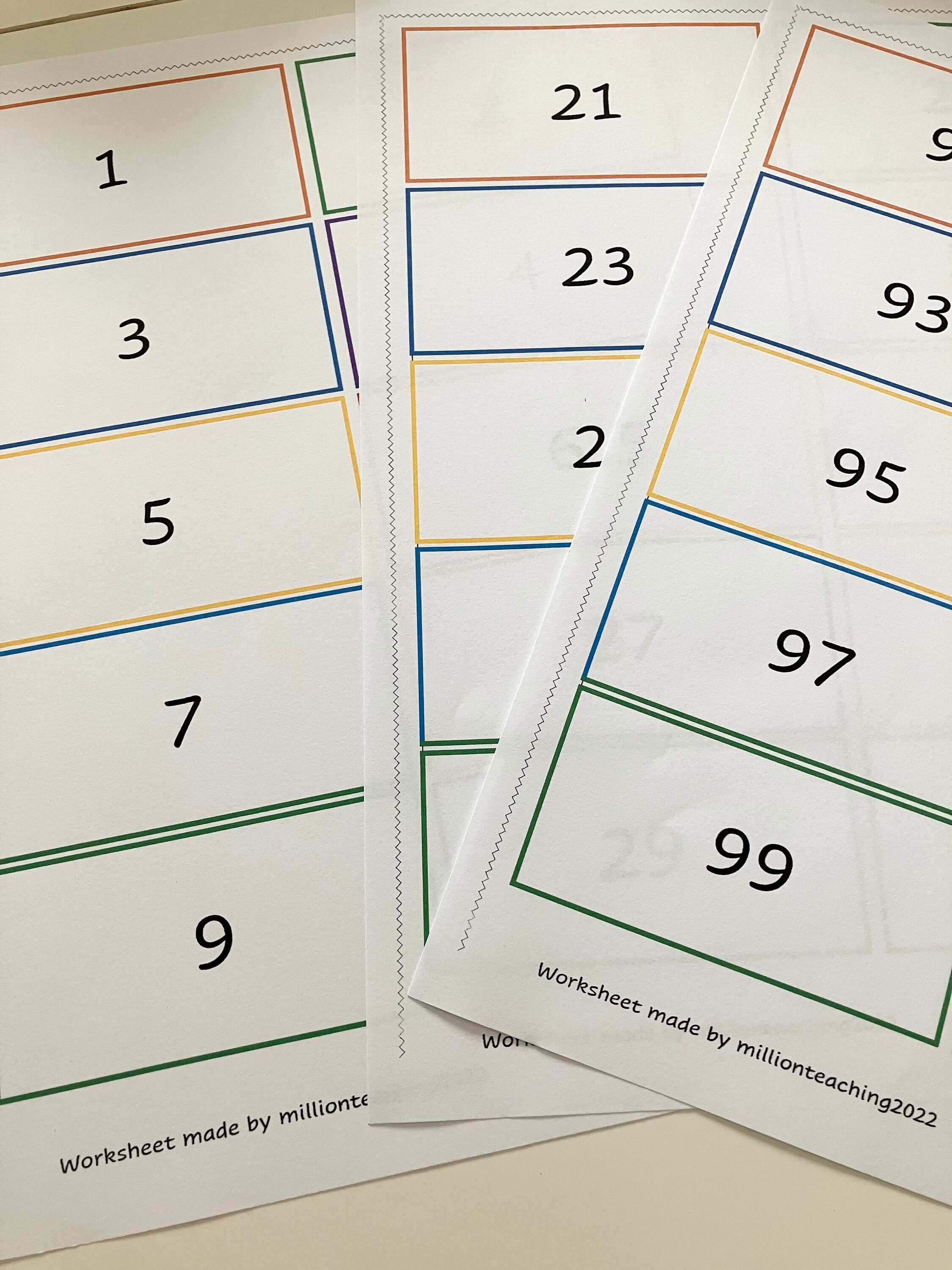 Kindergarten Worksheet Math Numbers up to 100, Flash Cards Numbers 100 ...