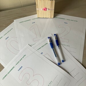Trace and Write Numbers - Etsy