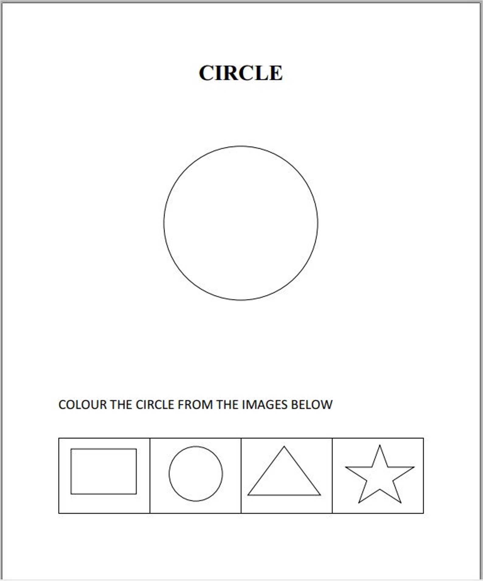 Kindergarten Shapes, Printable Shapes, Printable Kindergarten Shapes ...