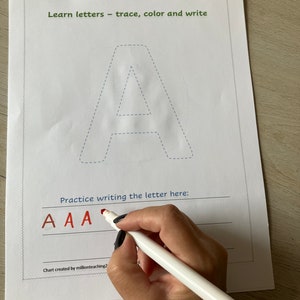 26 Pages Uppercase Letters Trace, Color and Write - Etsy
