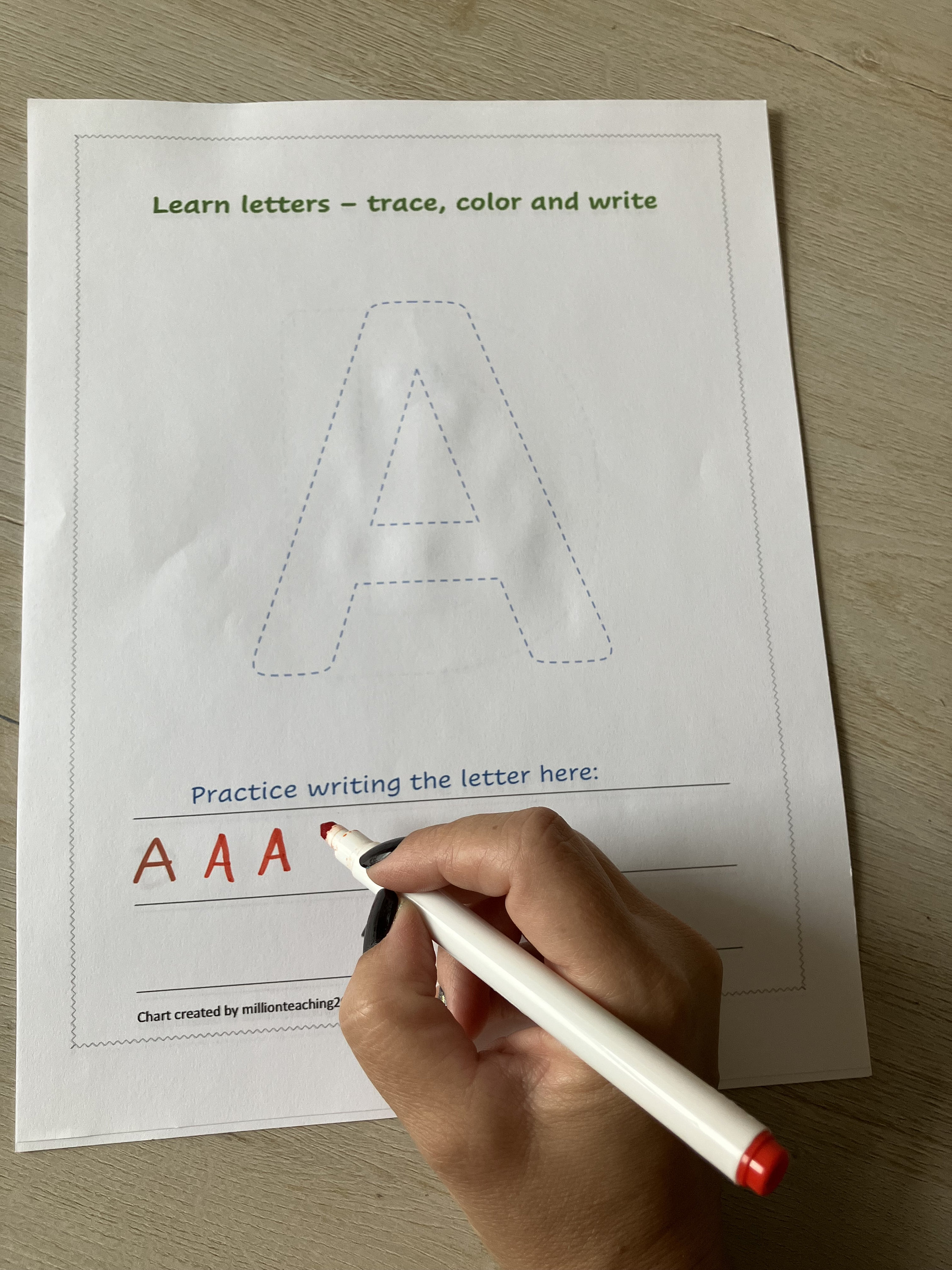 26 Pages Uppercase Letters Trace, Color and Write - Etsy