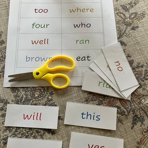 PRINTABLE SIGHT WORDS Kindergarten - Etsy