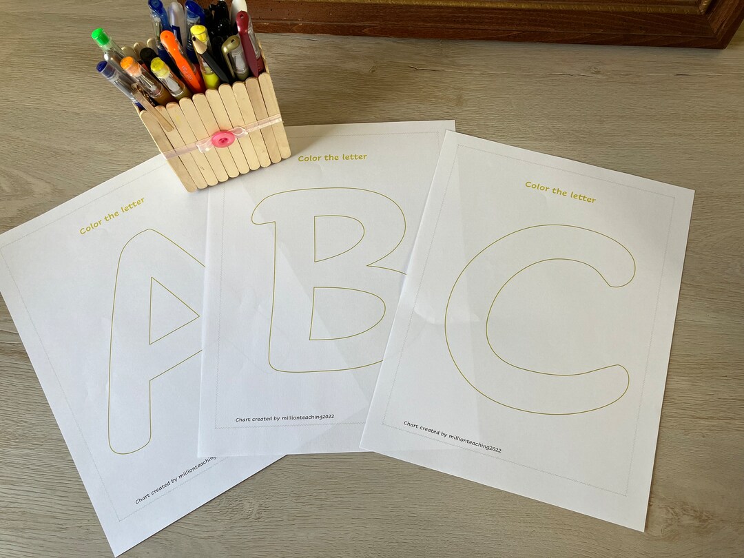 26 Pages for Coloring Alphabet - Etsy
