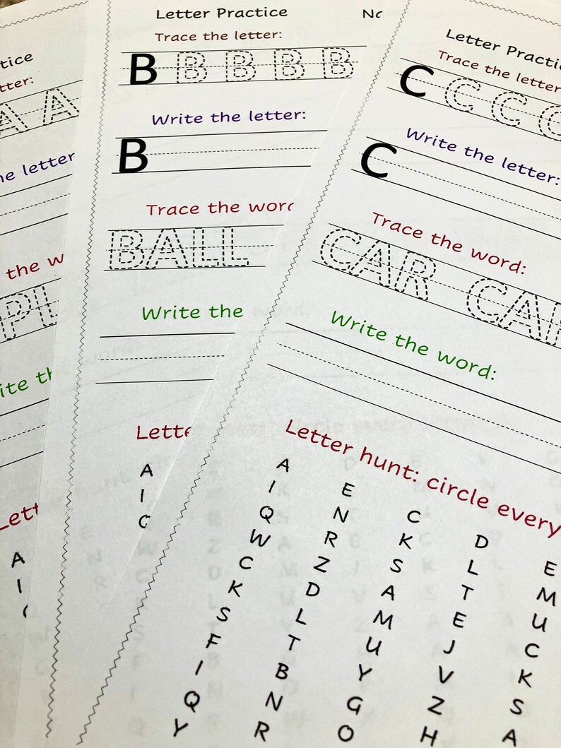 Kindergarten Alphabet Uppercase Letters, Kindergarten Printable ...