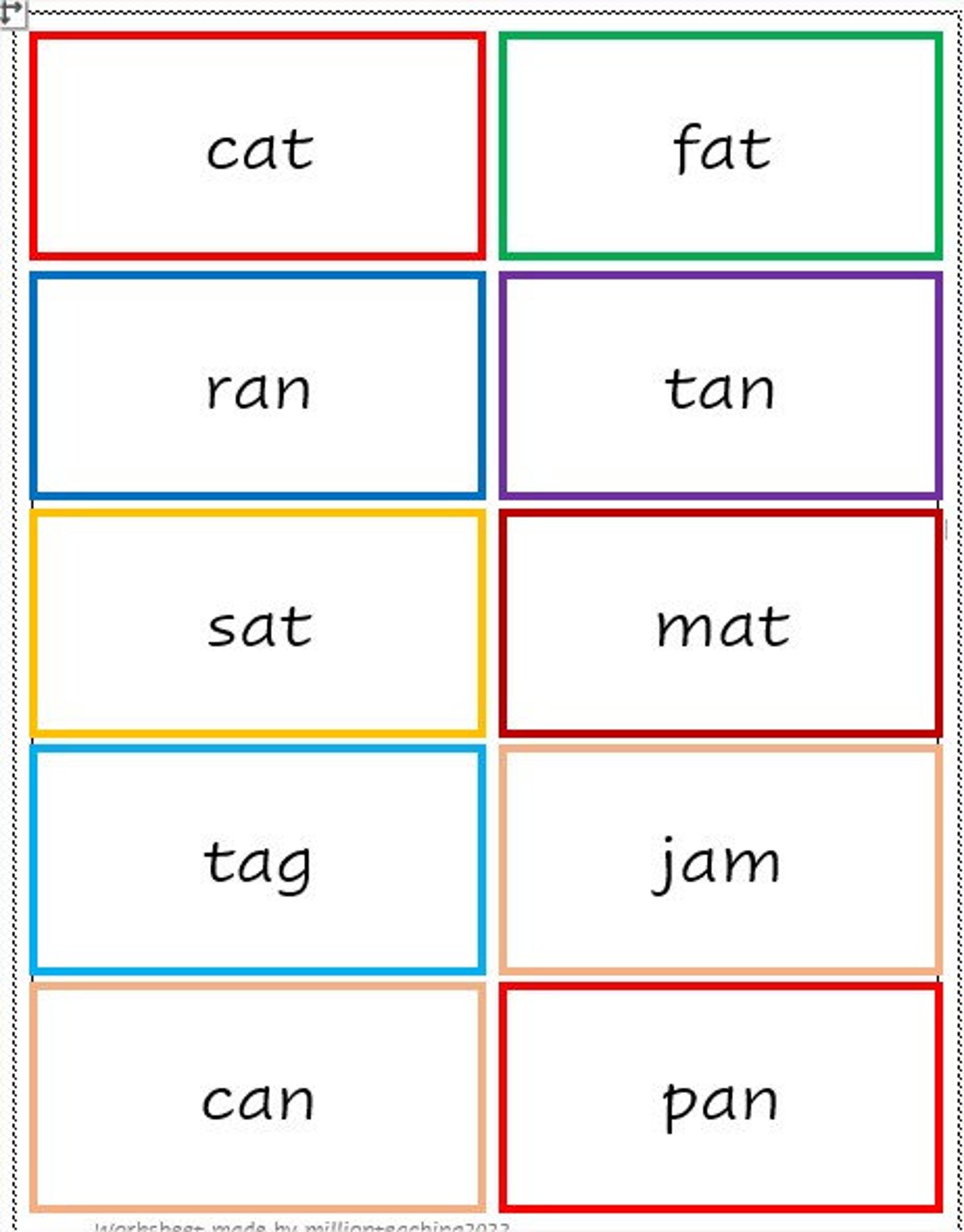 Sight Words Printable Worksheet for Kindergarten, Sight Words Colorful ...