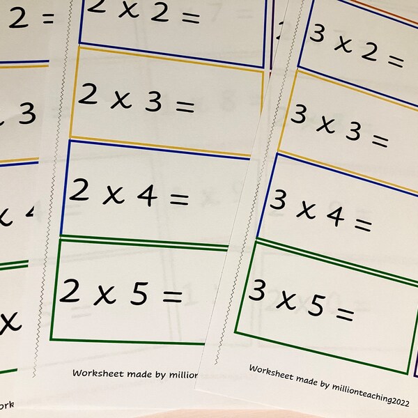 Multiplication Worksheet - Etsy