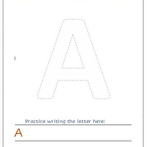 26 Pages Uppercase Letters Trace, Color and Write - Etsy