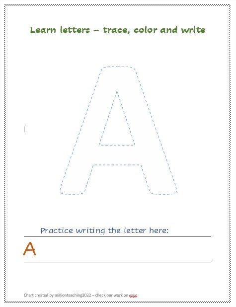 26 Pages Uppercase Letters Trace Color and Write - Etsy