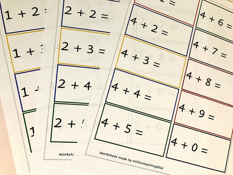 Kindergarten Addition and Subtraction,math Printable, Addition ...