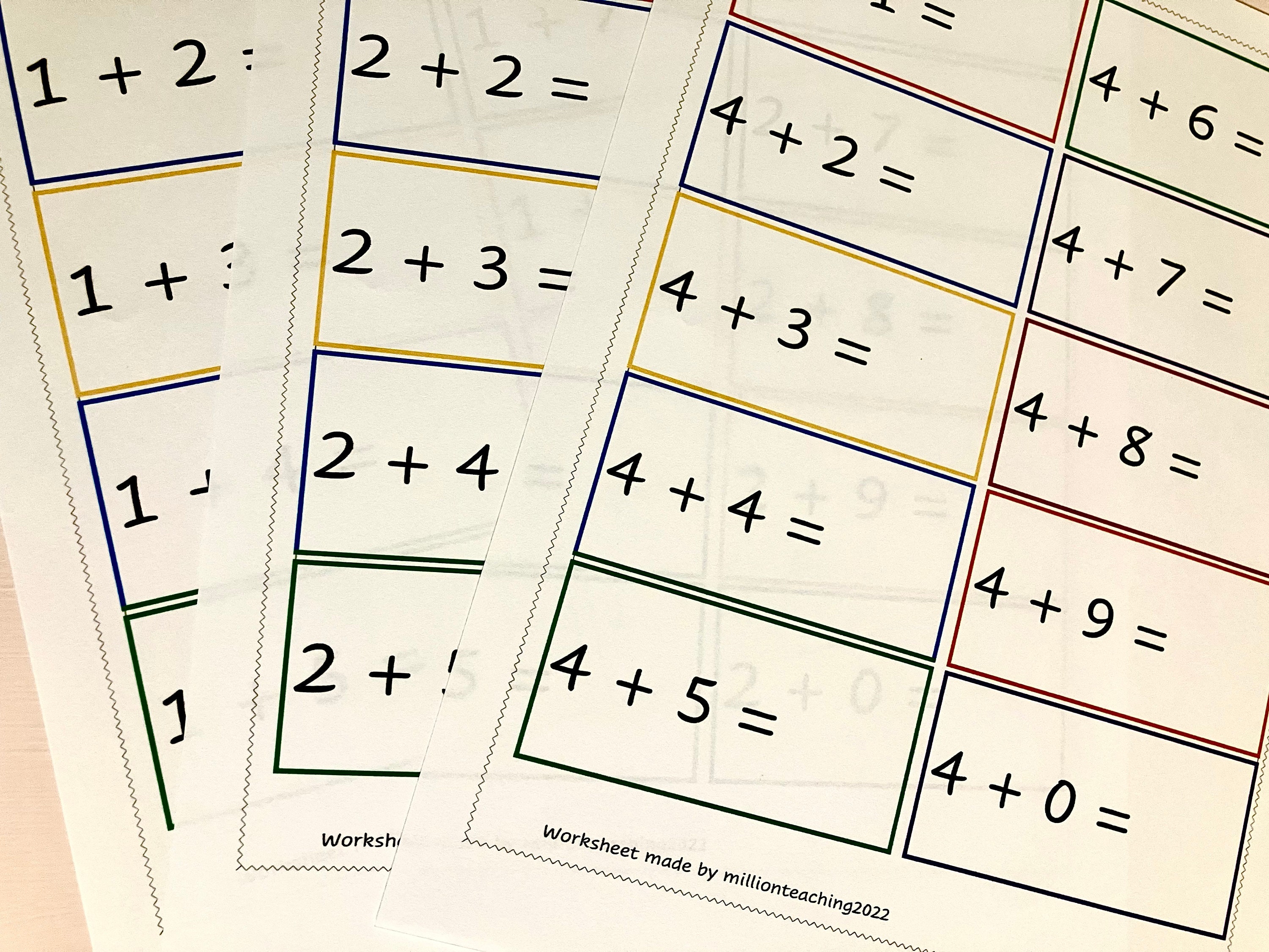 Kindergarten Addition and Subtraction,math Printable, Addition ...