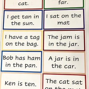Sight Words Kindergarten Flash Cards, CVC Words Colorful and Large ...